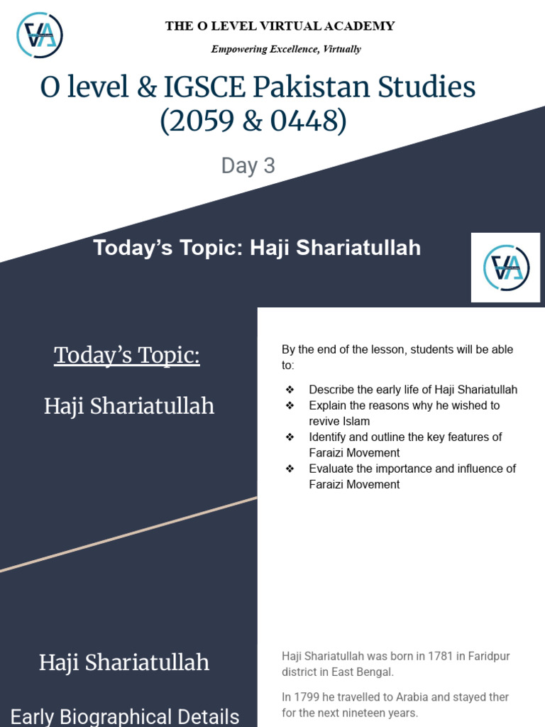 Day 3 Haji Shariatullah | PDF | Abrahamic Religions | Religious Faiths