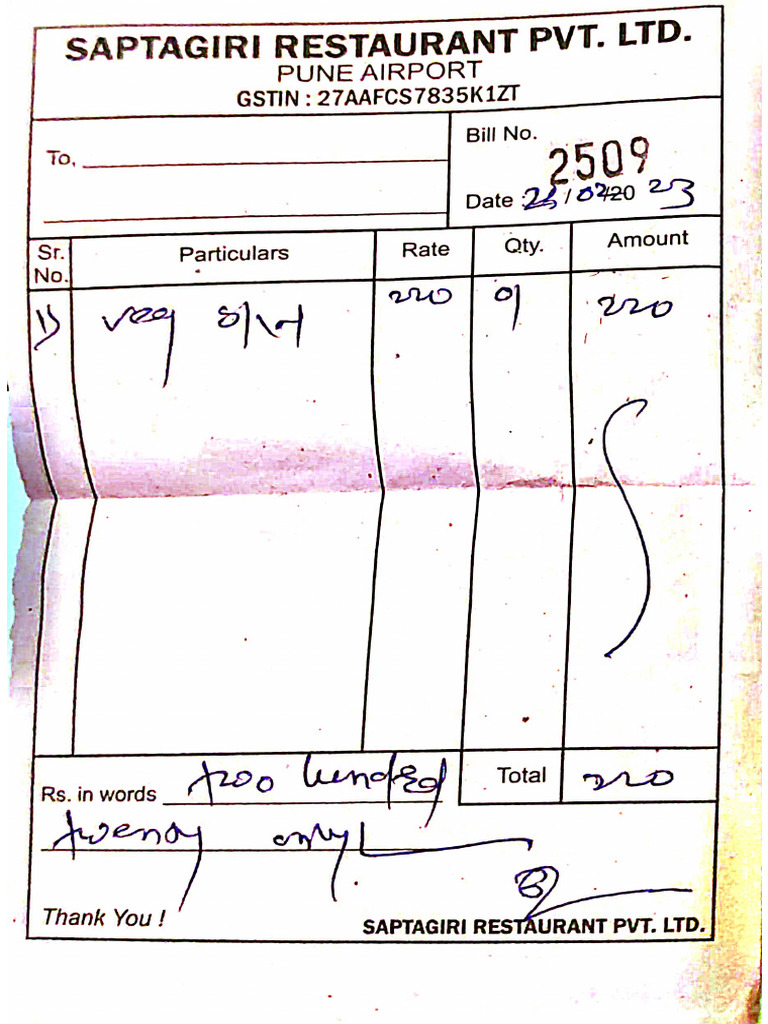Rs 220 Food | PDF