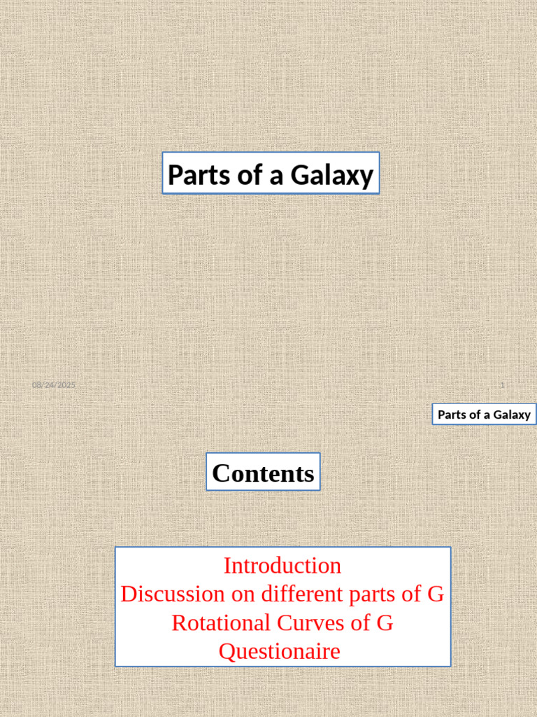 2 - Parts of The Galaxies | PDF | Galaxy | Milky Way