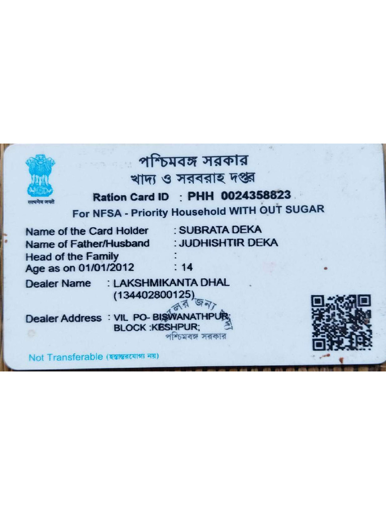 Ration Card Original | PDF