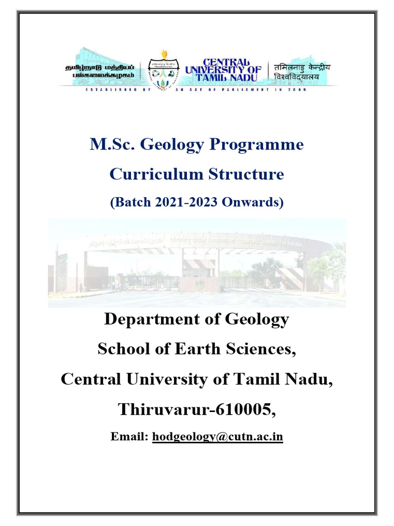 MSC Geology CUTN (Old) | PDF | Plate Tectonics | Erosion