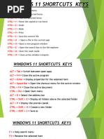 Windows 11 Keyboard Shortcuts Guide | PDF