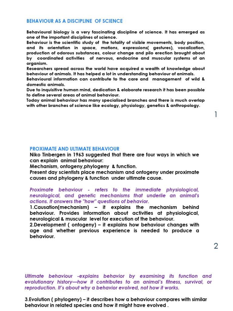 Ethology 2 | PDF | Ethology | Evolution