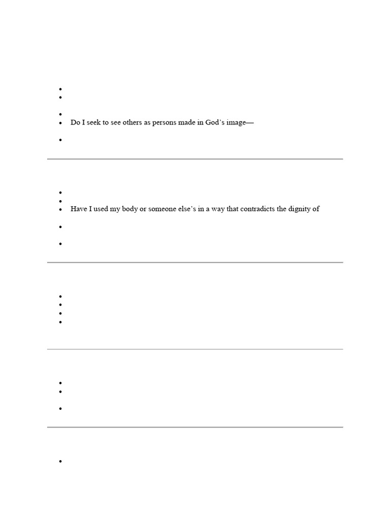 Examination of Conscience | PDF | Chastity | Confession (Religion)