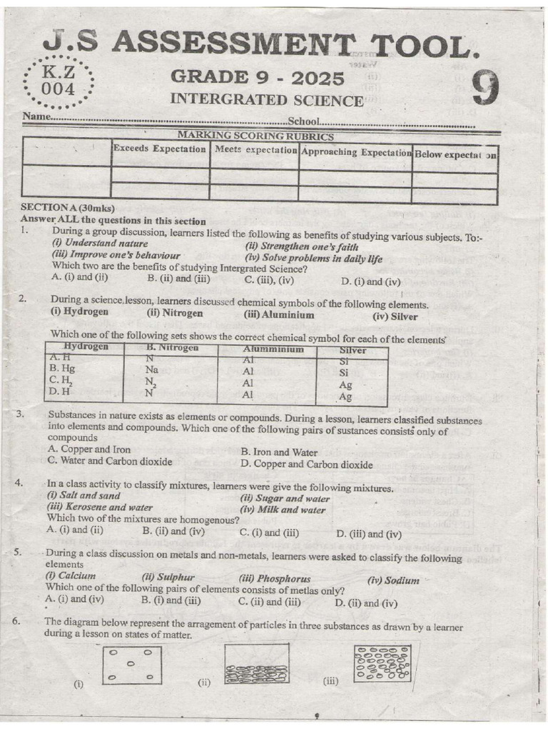 Grade 9 | PDF