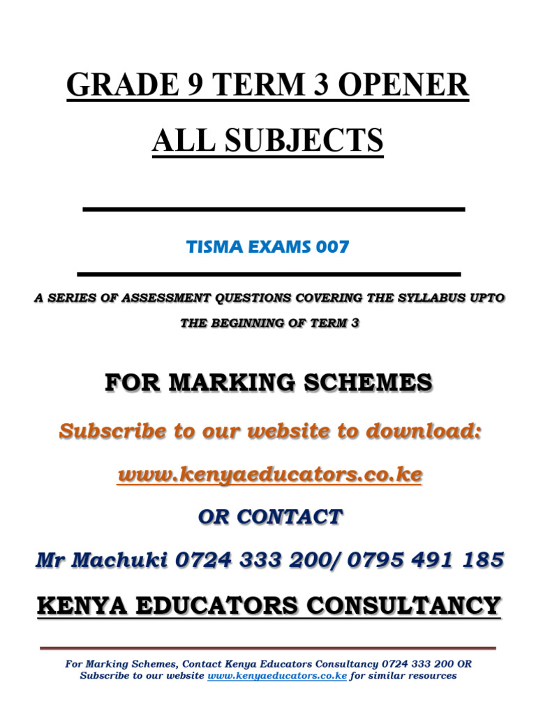 Grade 9 Term 3 Opener Exams | PDF | Agriculture | Soil