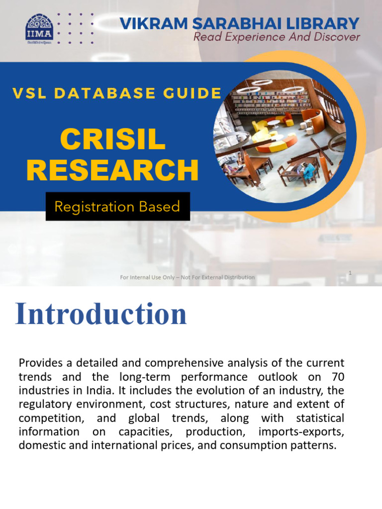 CRISIL Research Database Guide | PDF | Economies | Economy Of India
