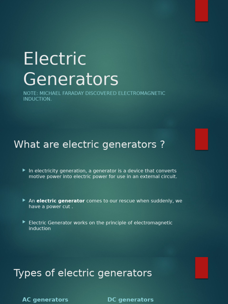 Electric Generators | PDF