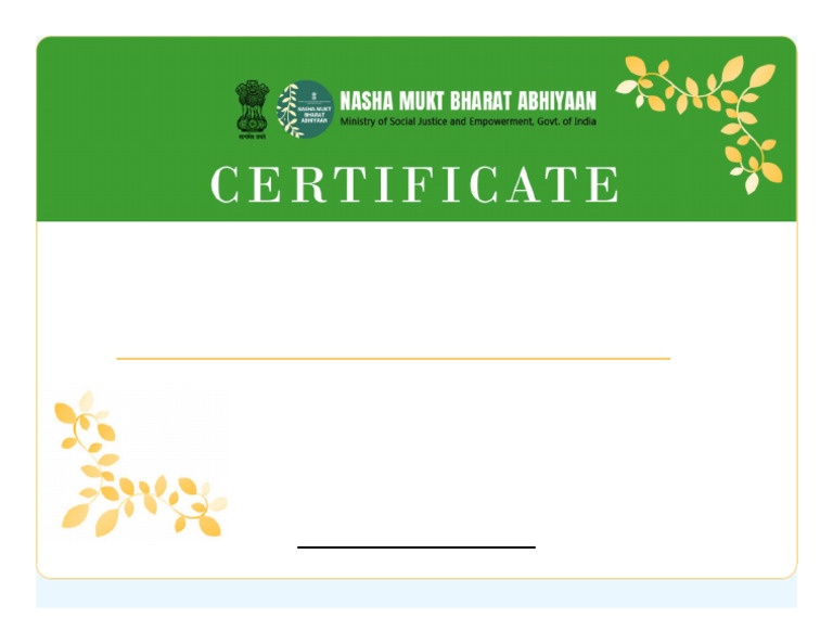 Say No to Drugs Pledge Certificate | PDF