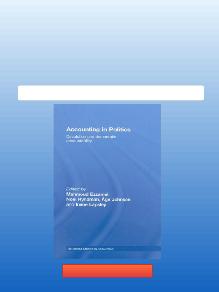 Accounting in Politics Devolution and Democratic Accountability ...