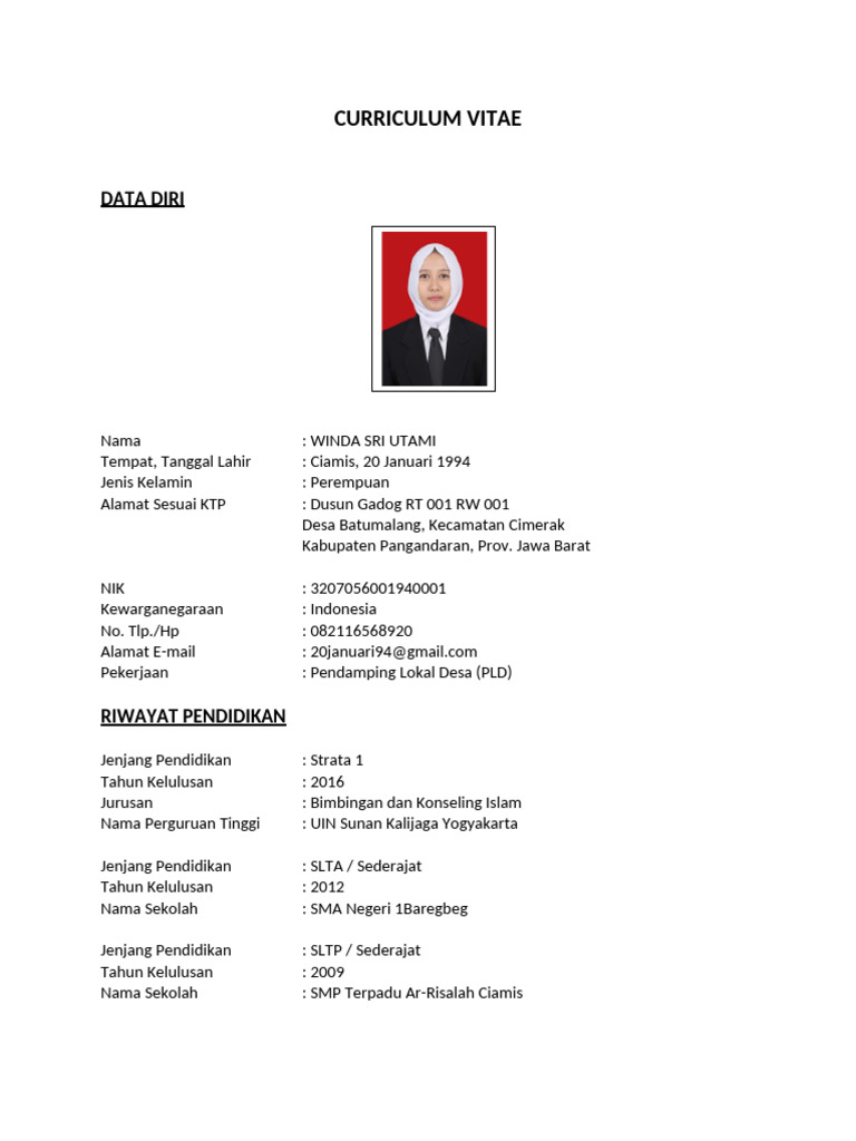 CV Winda Sri Utami PLD | PDF