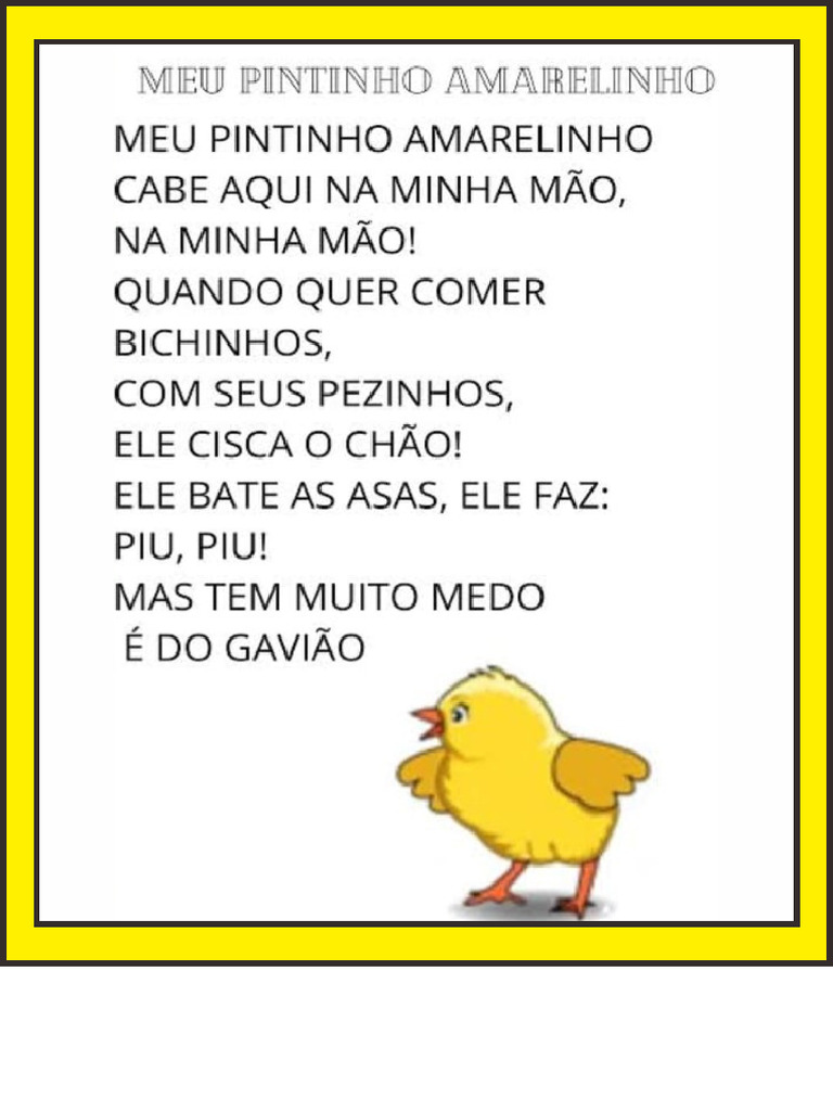 Meu Pintinho Amarelinho 2025 | PDF