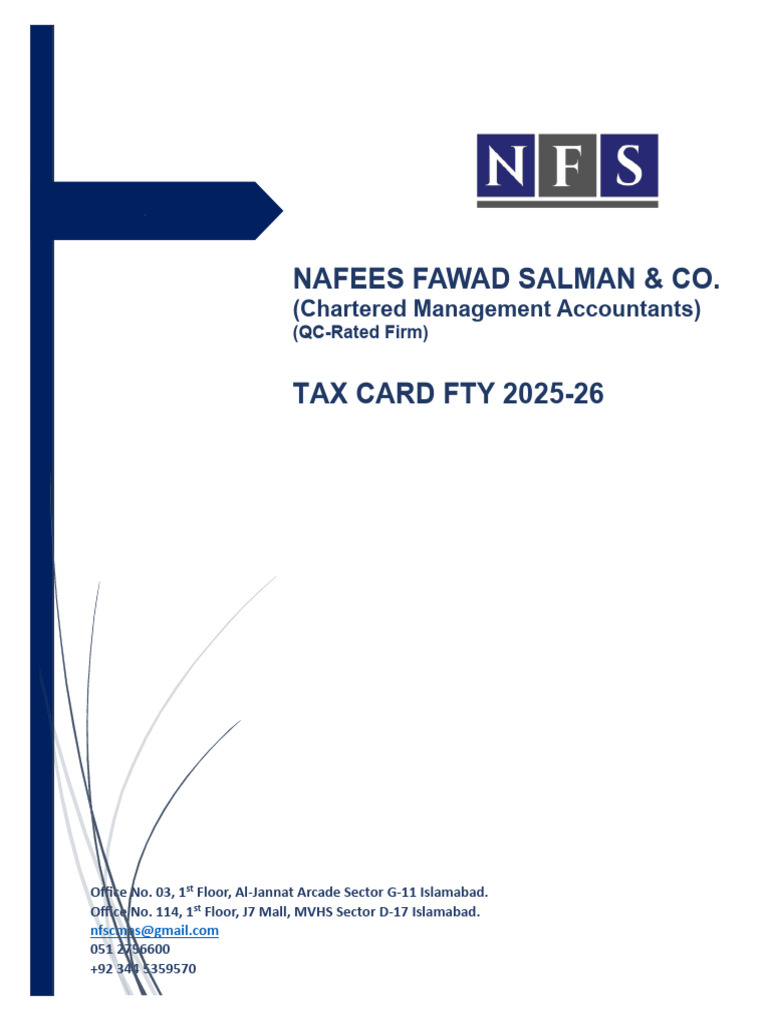 WithholdingTax Rates Card 2025-26 | PDF | Cost Of Living | Taxes