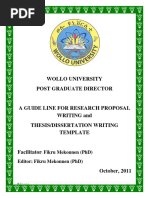 HU Research Proposal, Thesis and Dissertation Writting MANNUAL | PDF ...