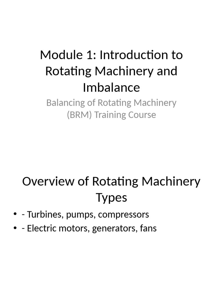 Balancing Techniques for Rotating Machinery | PDF | Machines ...