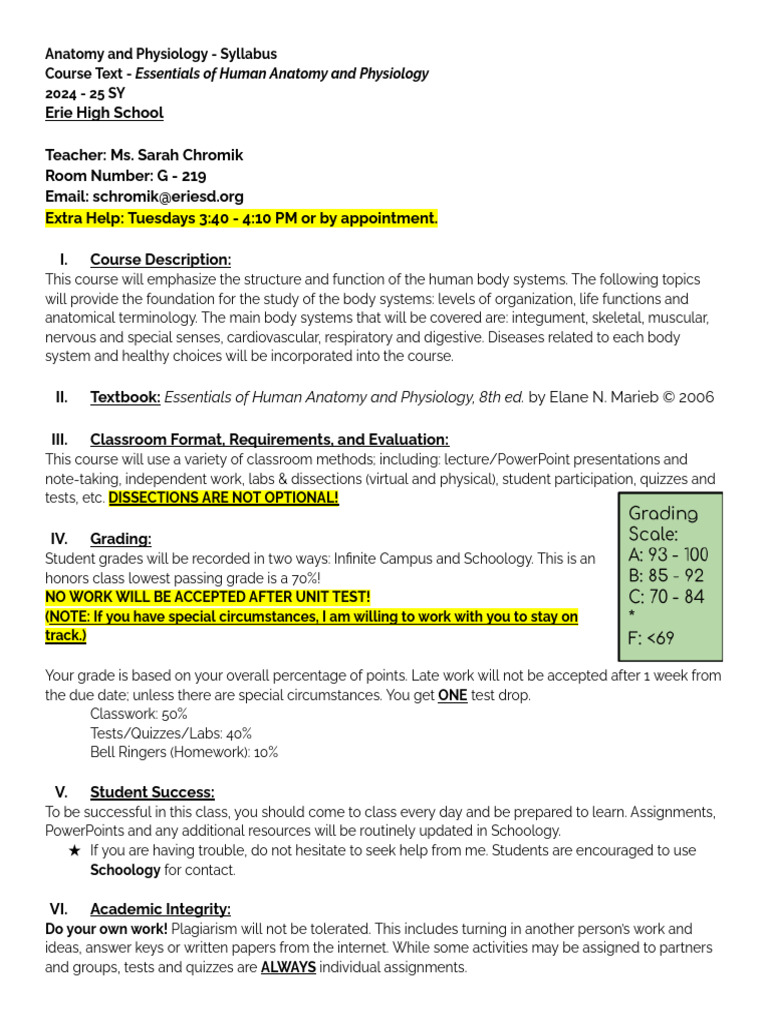 2024-25 Anatomy Syllabus | PDF | Human Body | Heart