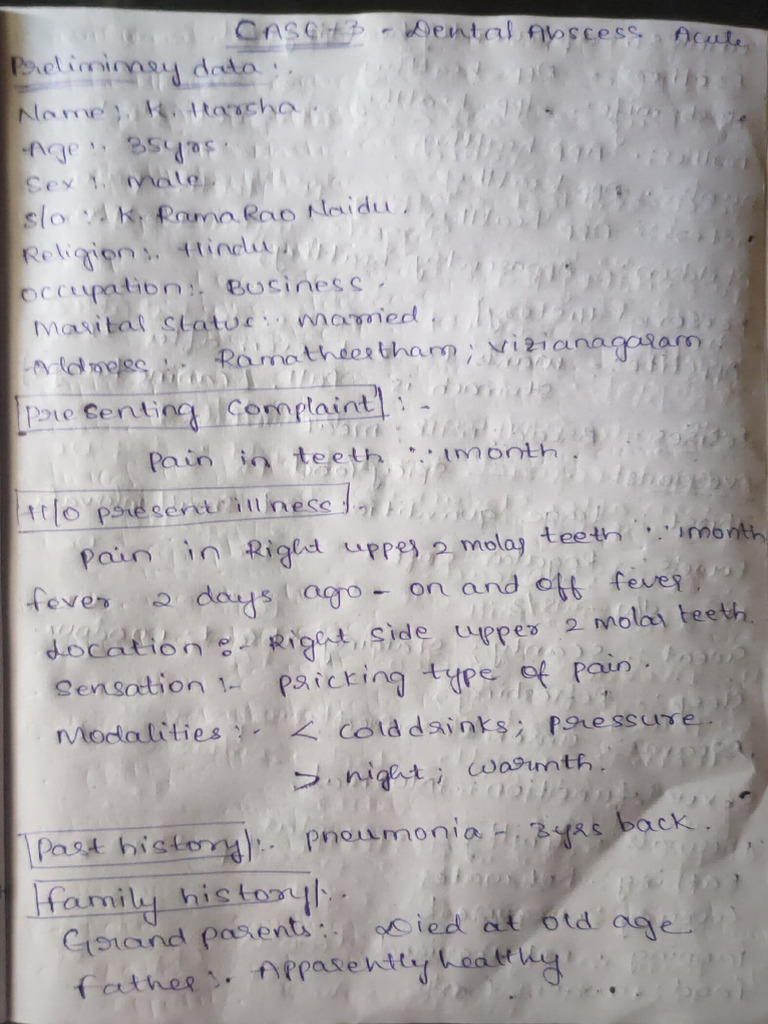 Dental Abscess - Acute | PDF