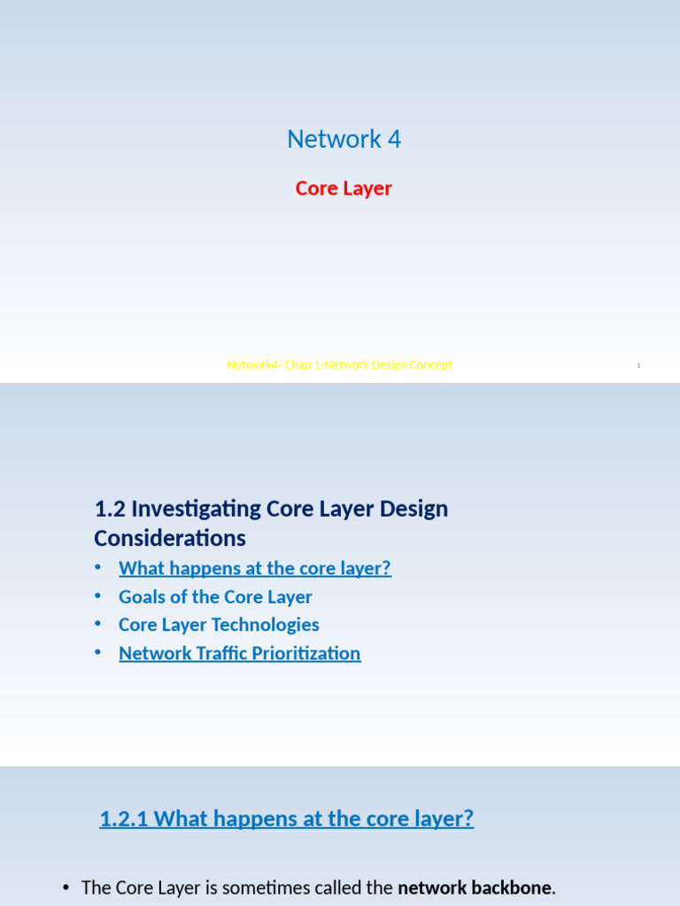 Chap 1-Core Layer-Distribution Layer-Access Layer | PDF | Computer ...