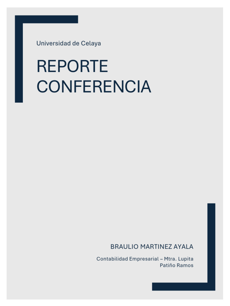 Reporte Conferencia | PDF