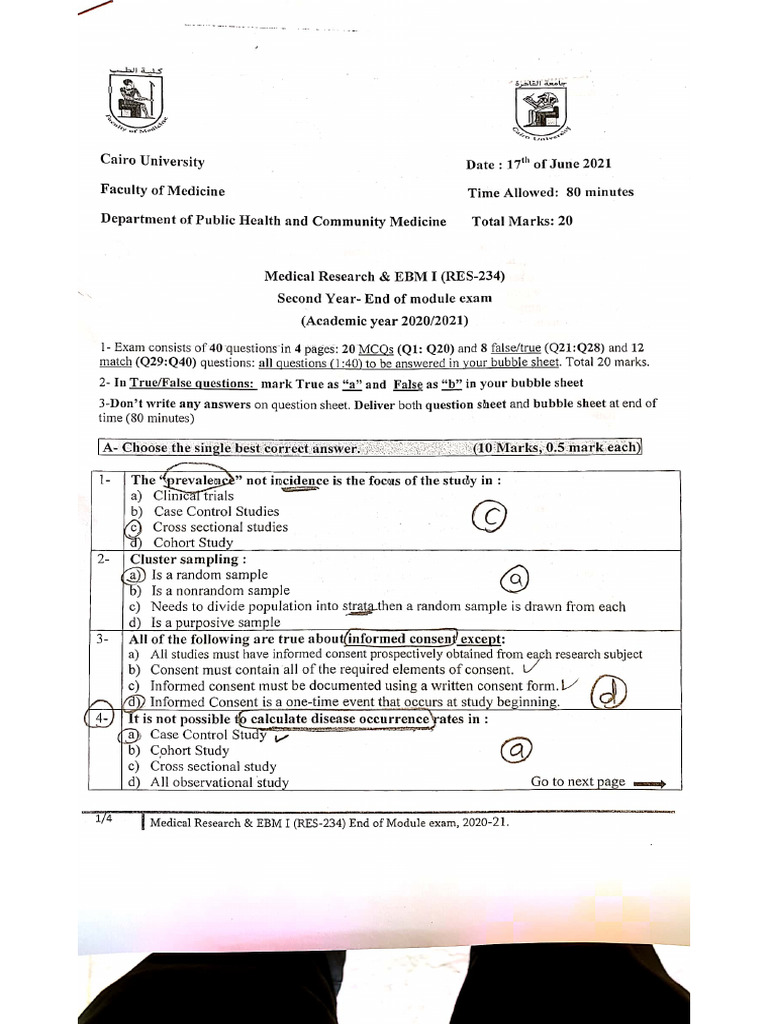 Research Exam 2021 EOM | PDF