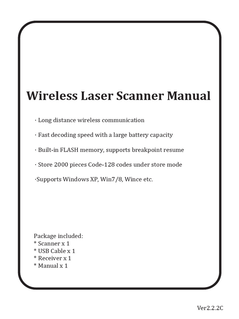 Wireless Laser Scanner User Manual | PDF | Universal Product Code ...