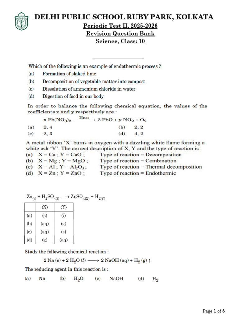 Olfactory Indicators in Chemistry Test | PDF | Chemical Substances ...