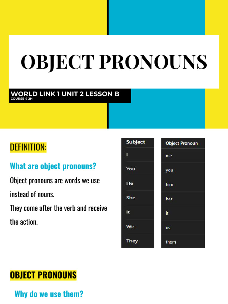 Object Pronouns | PDF