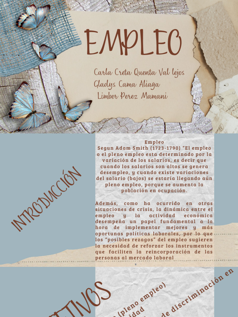 Diapositivas de Empleo TPF | PDF | Desempleo | Empleo