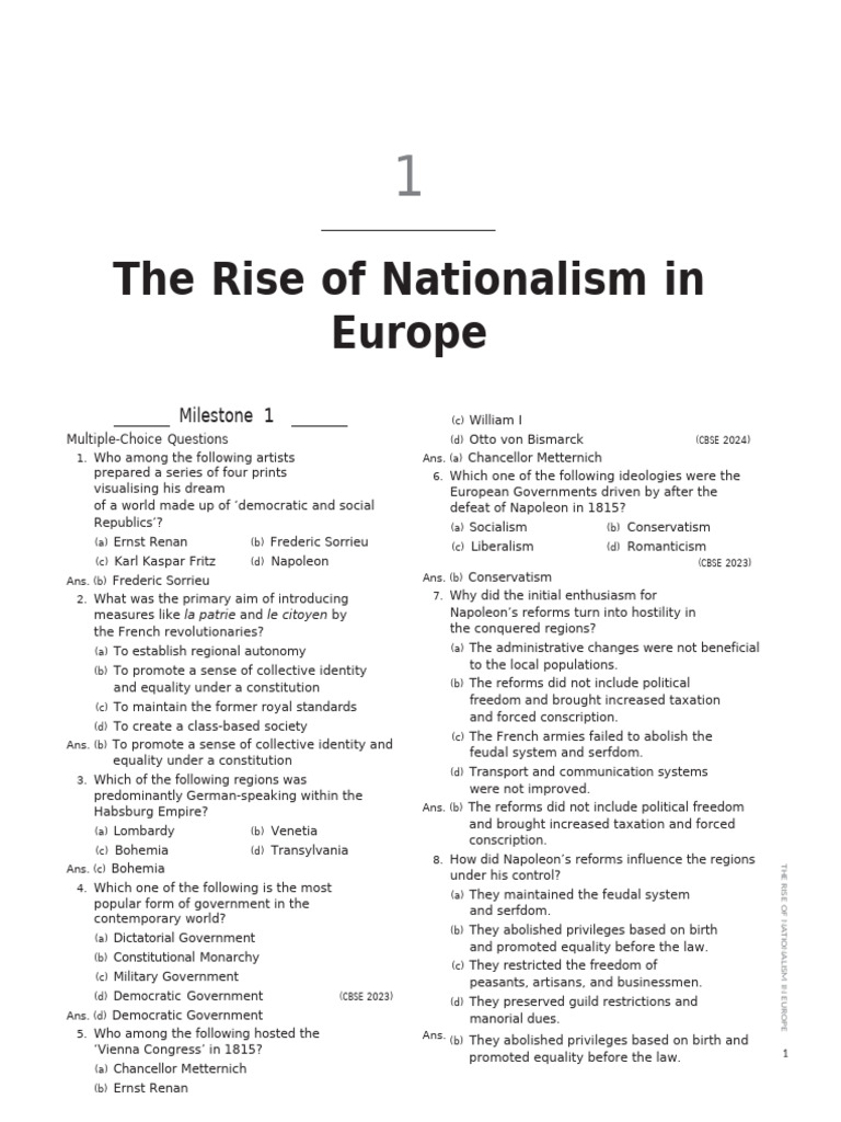The Rise of Nationalism in Europe | PDF | Liberalism | Nationalism