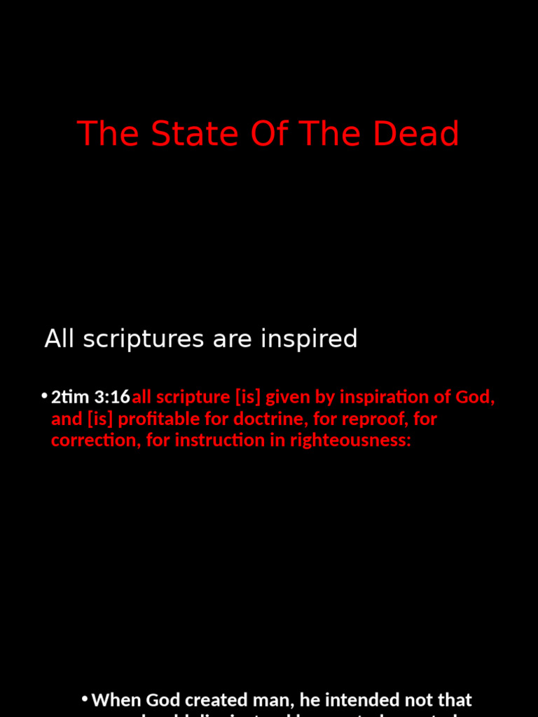 Understanding the State of the Dead | PDF | Eternal Life (Christianity ...