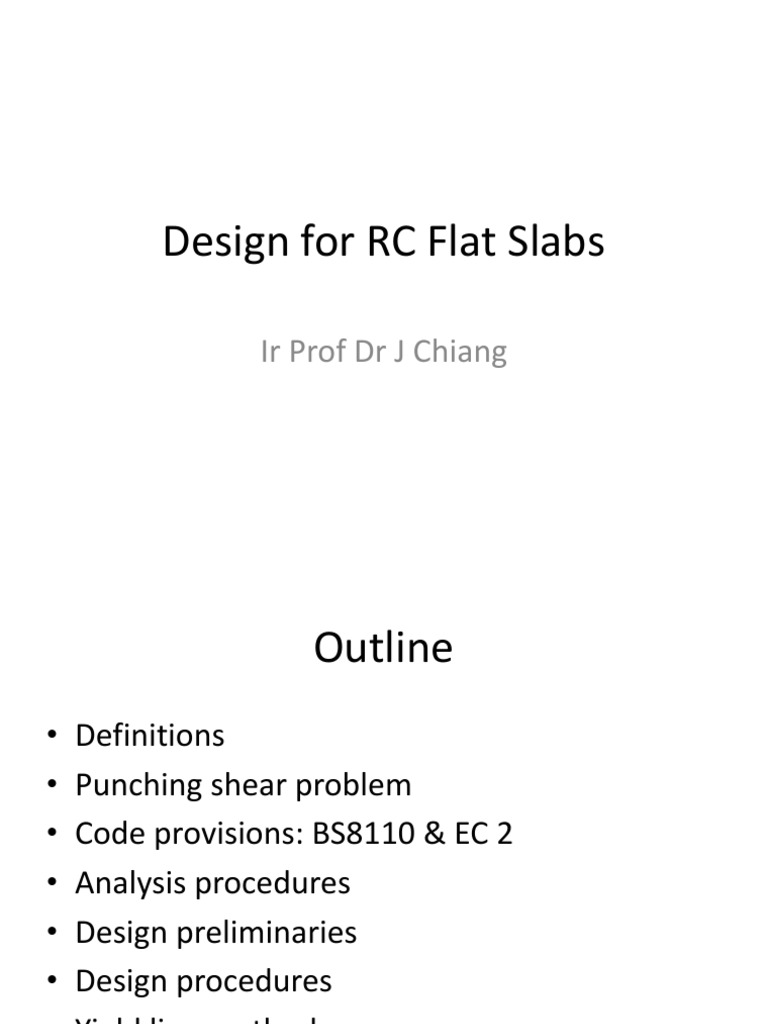 Design For RC Flat Slabs | PDF | Column | Strength Of Materials