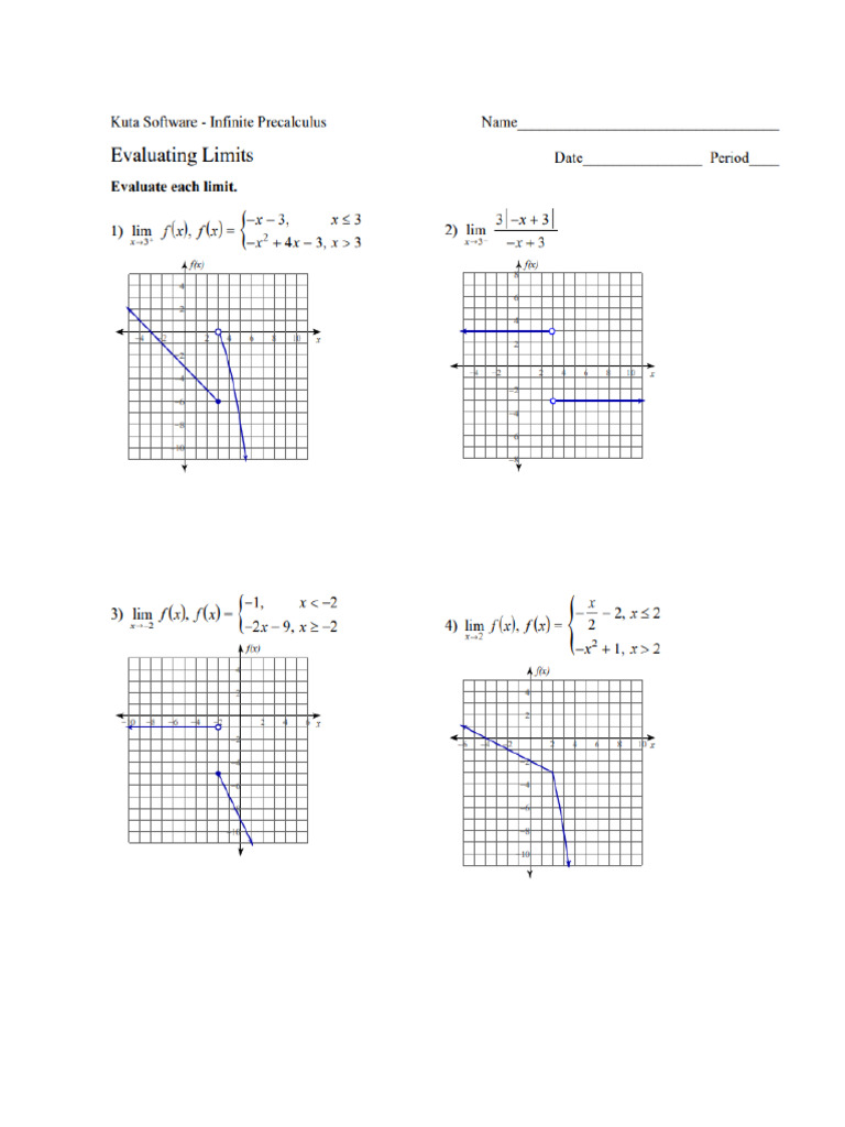 Estimating Limits Assignment | PDF