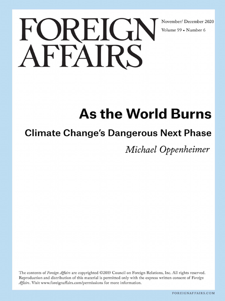 As The World Burns-Climate Change's Dangerous Next Phase | PDF ...