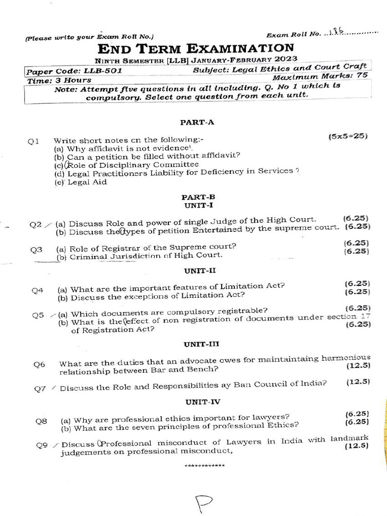 9th Sem Past Year Papers | PDF