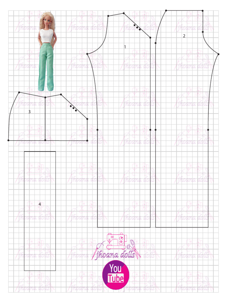 Patrón para Pantalón de Barbie | PDF