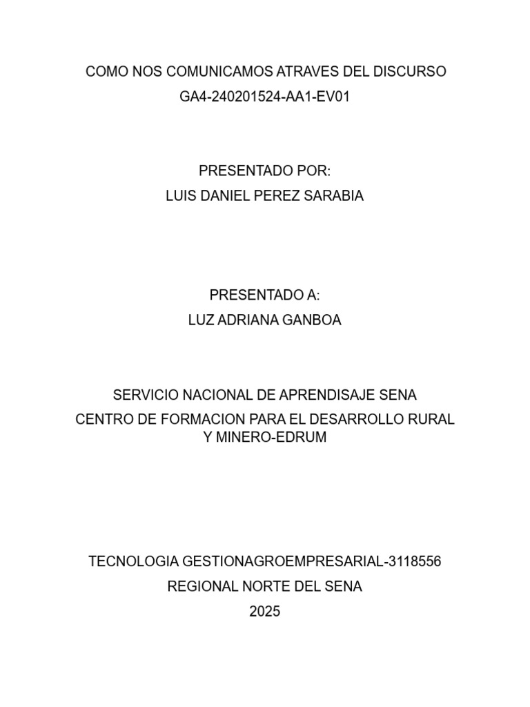 Como Nos Comunicamos Atraves Del Discurso | PDF