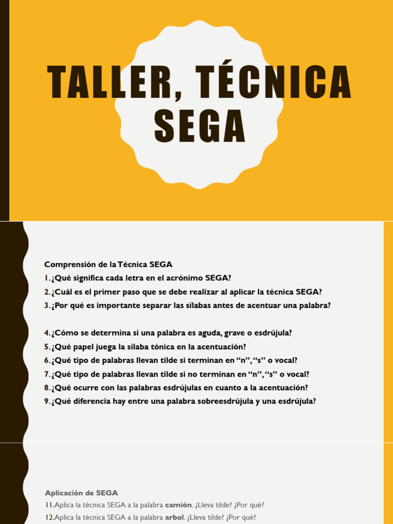 Taller Sega | PDF