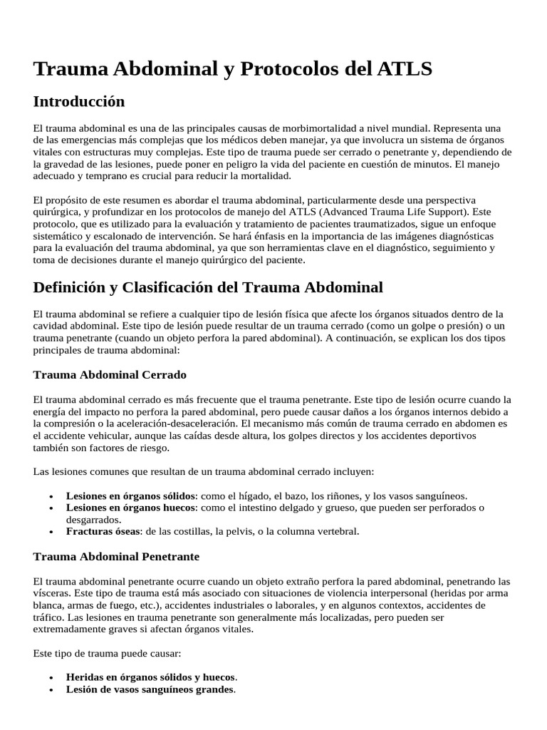 Tecnica Quirurgica Ucb ATLS | PDF | Ct Scan | Especialidades Medicas