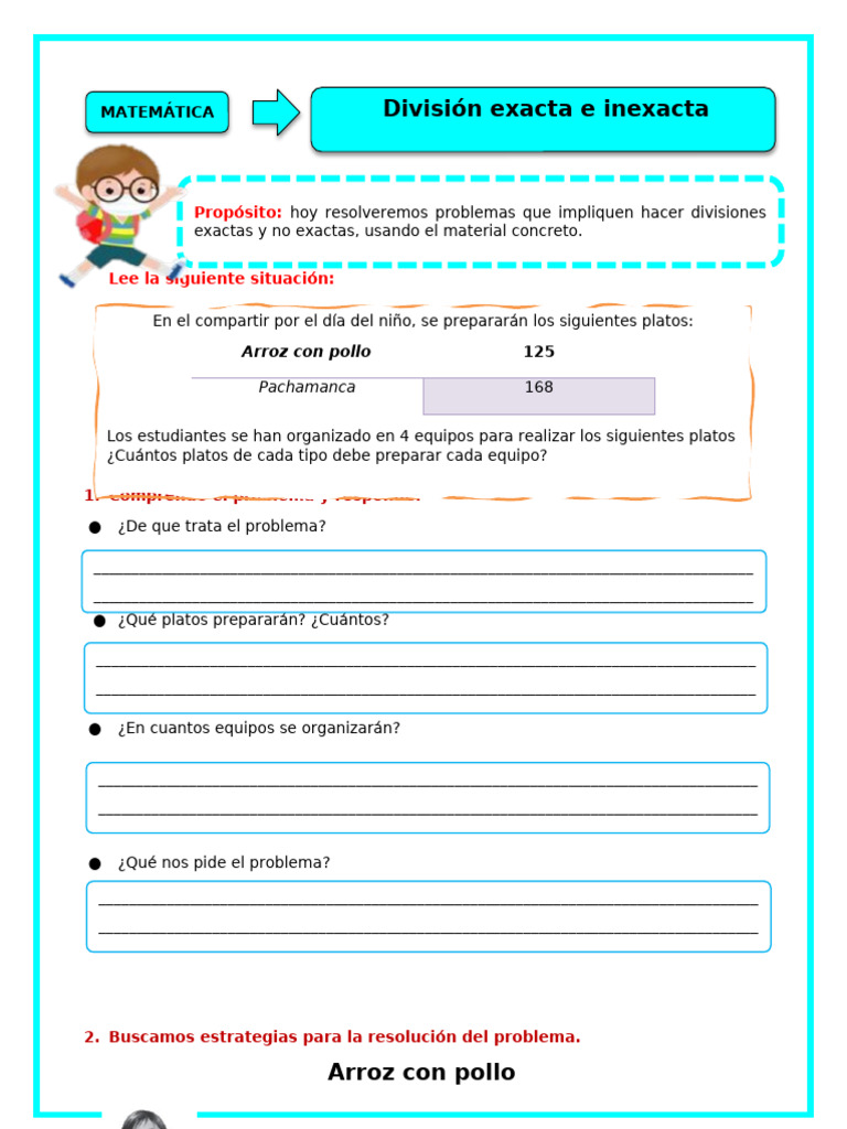 Resolución de Problemas de División Matemática | PDF