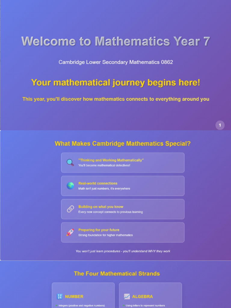 Intro Year 7 Math | PDF
