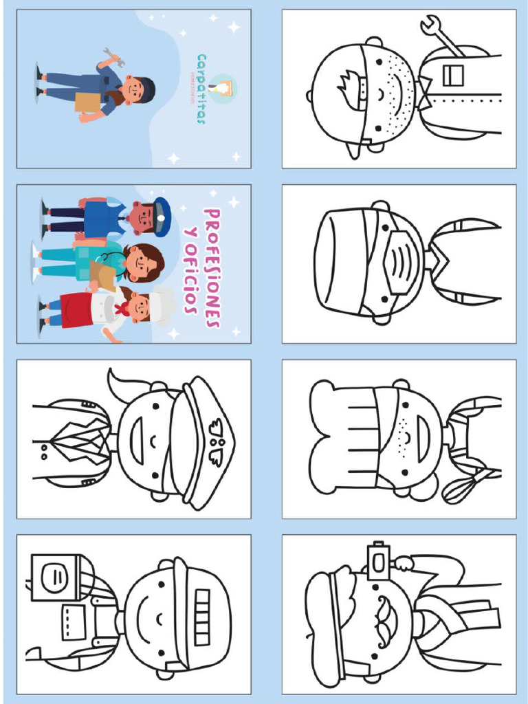 Profesiones o Oficios Libritos para Colorear | PDF