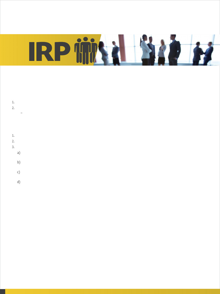 Unidad i Irp Rgc | PDF | Beneficio (economía) | Impuestos