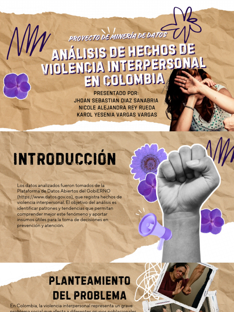 Presentación Historia Del Feminismo Collage Morado | PDF | Violencia ...