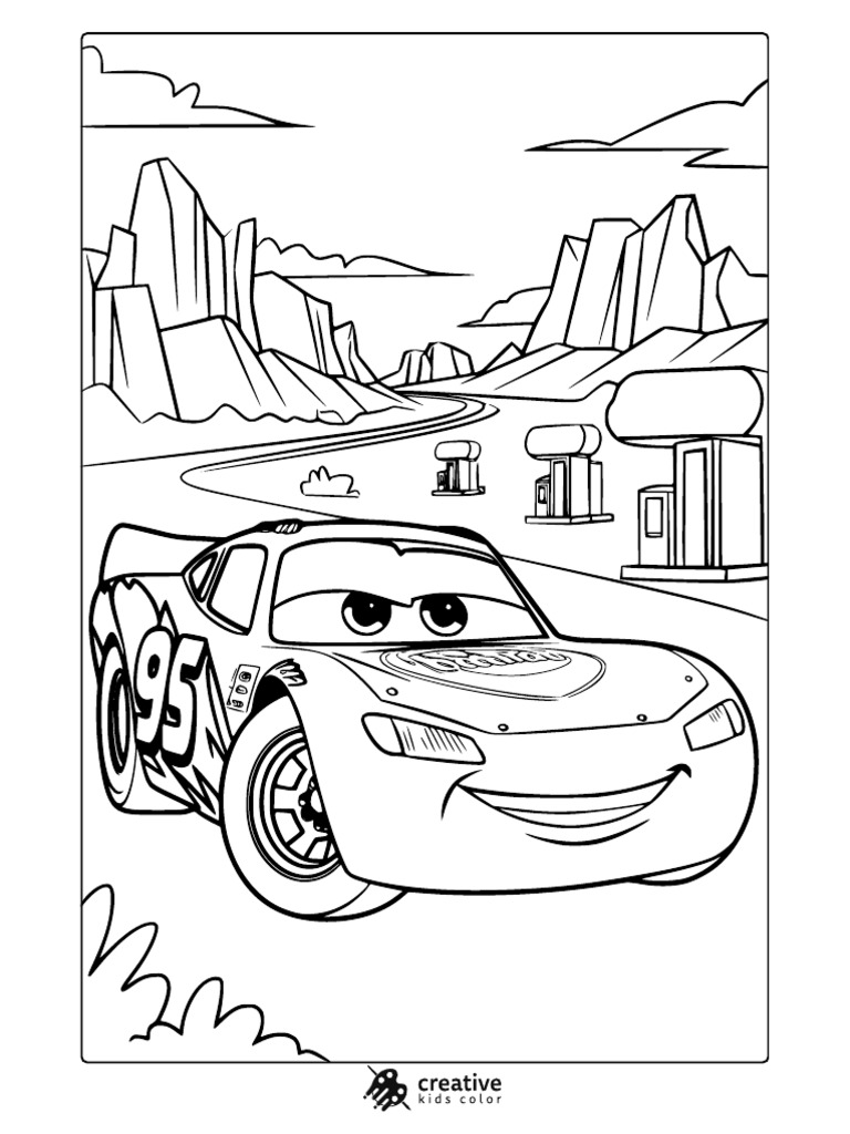 Disney Cars Coloring Page | PDF