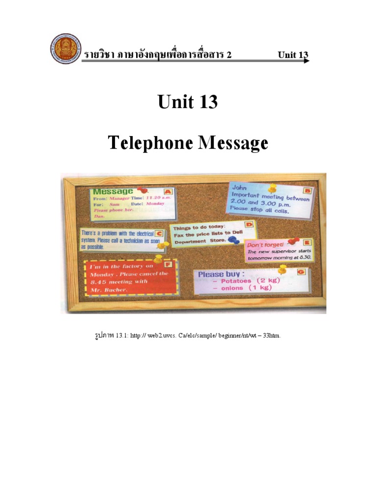 Telephone Messages | PDF