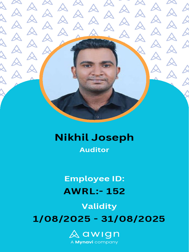 Awign ID Card Details for Nikhil Joseph | PDF