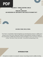 Kachru's Concentric Circles Model | PDF | English Language | Linguistics
