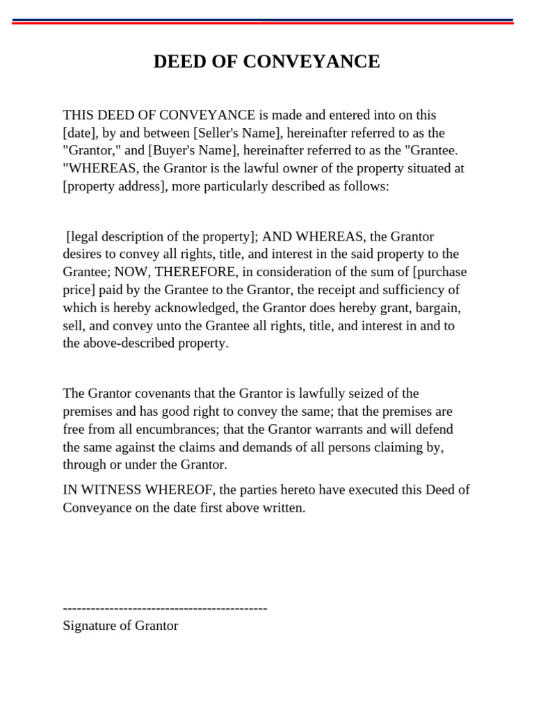 Deed of Conveyance 2 | PDF