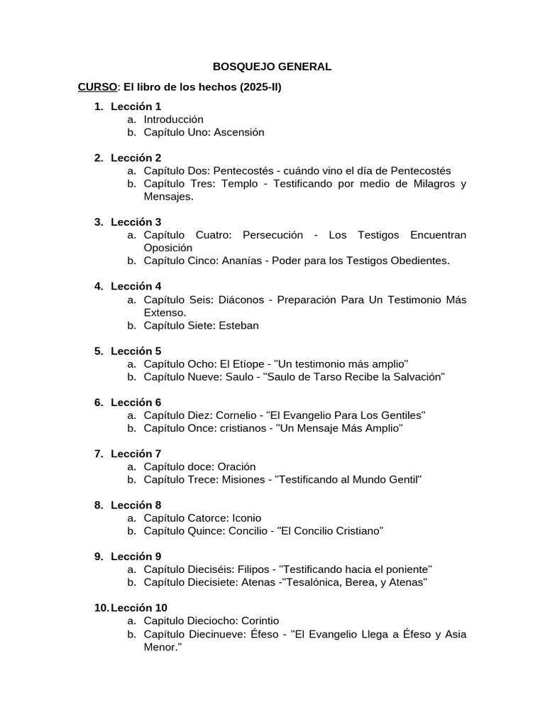Bosquejo General | PDF