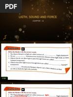 Class 3 Light, Sound and Force Worksheet | PDF